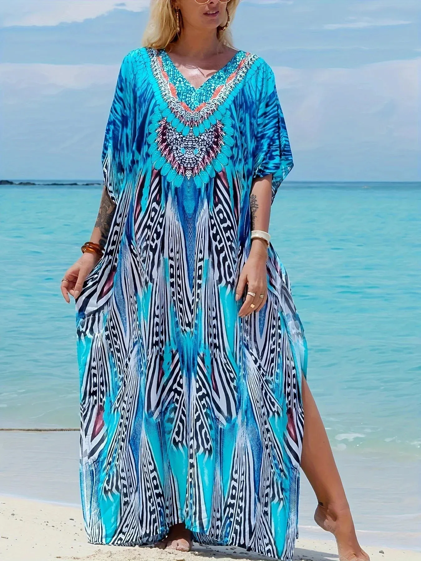Summer Breeze Maxi Dress - Tropical Clothing Women's Rayon Beach Cover ...