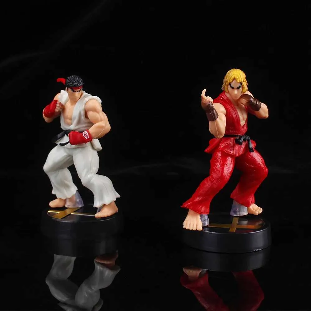 Street Fighter Action Figure: Ken Masters & Ryu Collectible PVC Dolls ...