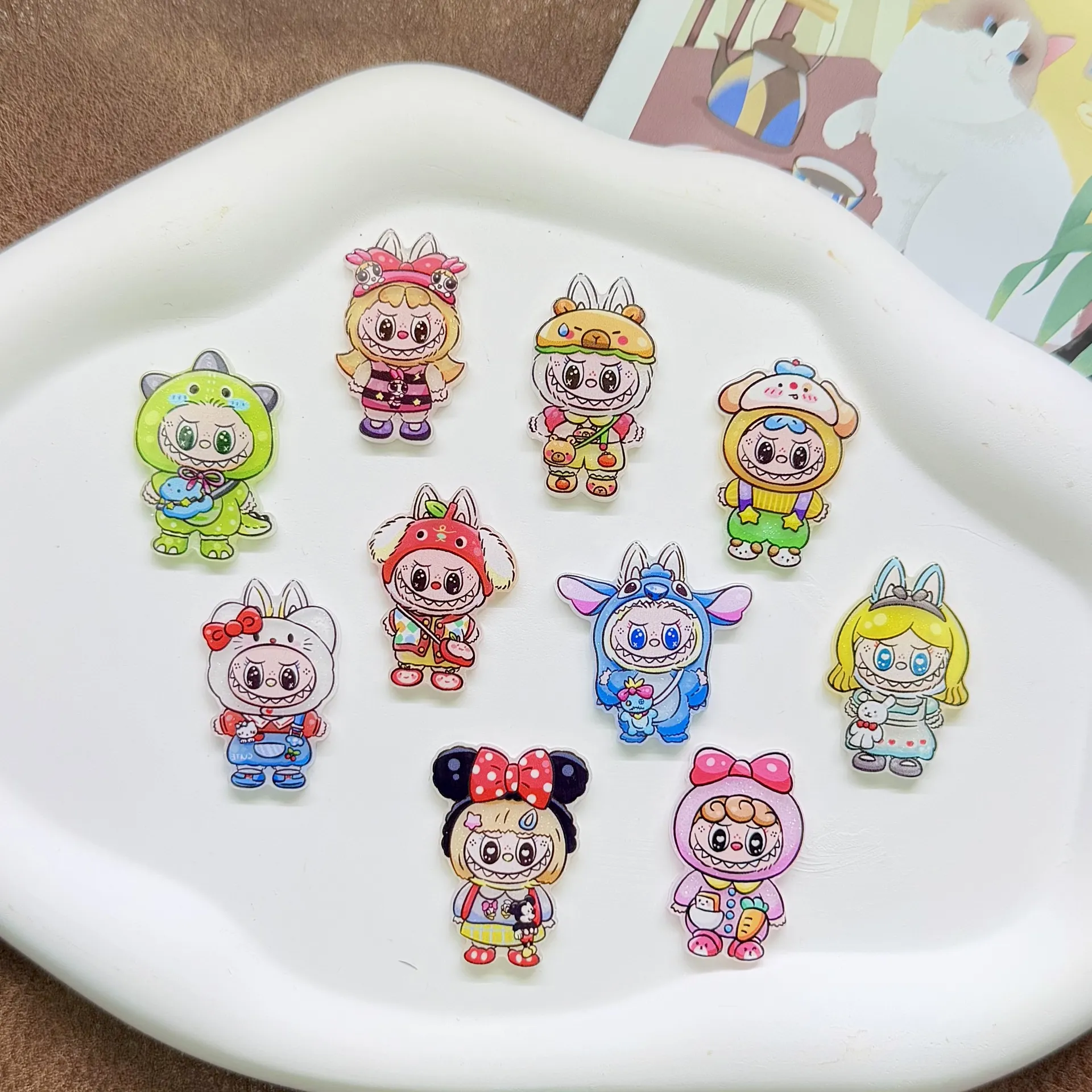 Cute Acrylic Charms For DIY Crafts Cartoon Style Embellishments For ...