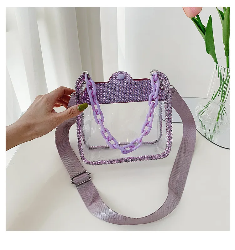 Transparent Pvc Chain Shoulder Bag - Stylish Portable Fashion Accessory ...