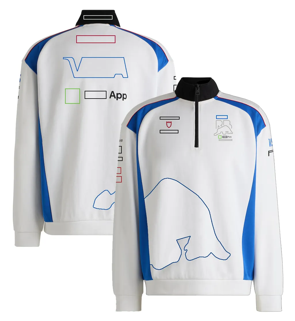 2025 F1 Team Zip Up Half Zip Hoodie For Men And Women Formula 1 Racing ...