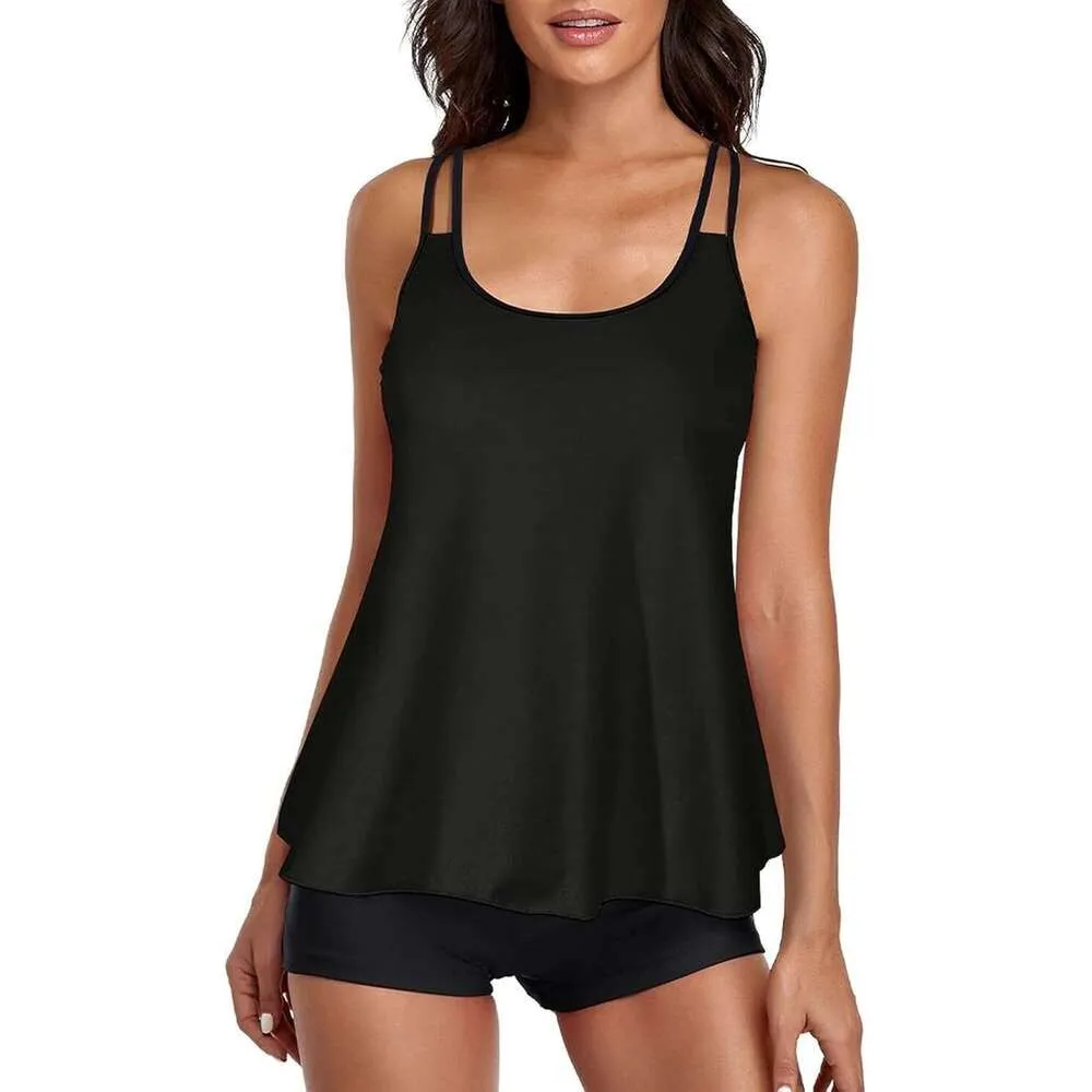 2025 Women's Tankini Two Piece Womens Tankini Swimsuits With Belly ...