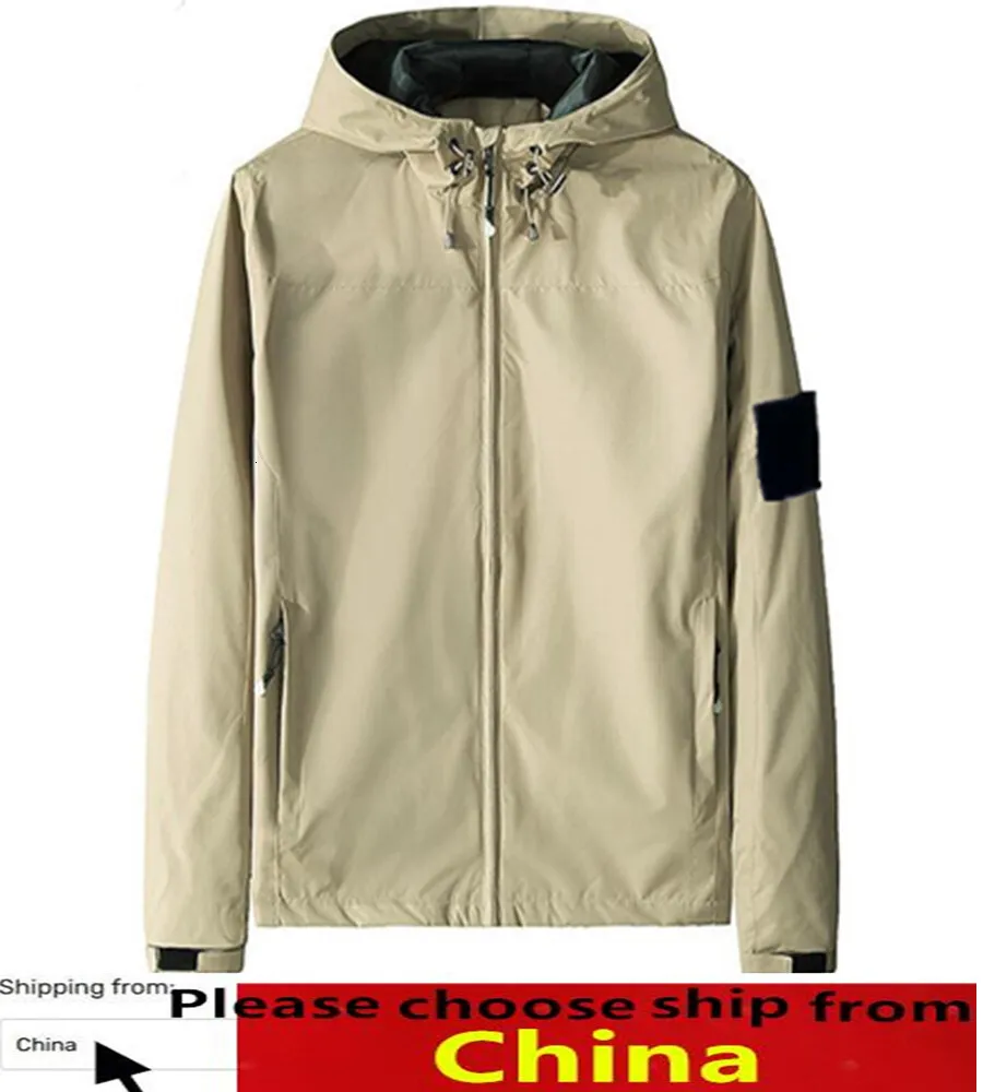 Designer Mens Hooded Jacket Slim Fit Zipper Closure Polyester Letter ...