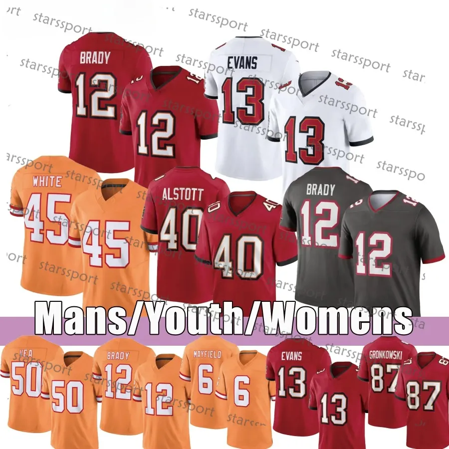 Tom Brady Baker Mayfield Football Jersey Rob Gronkowski Mike Evans Chris Godwin Vita Vea Rachaad ...