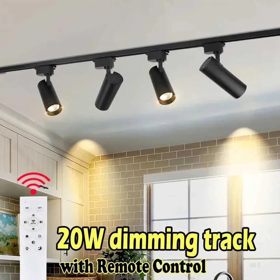 Z250312 Dimmable LED Track Lights 20W Spotlights Adjustable Ceiling ...