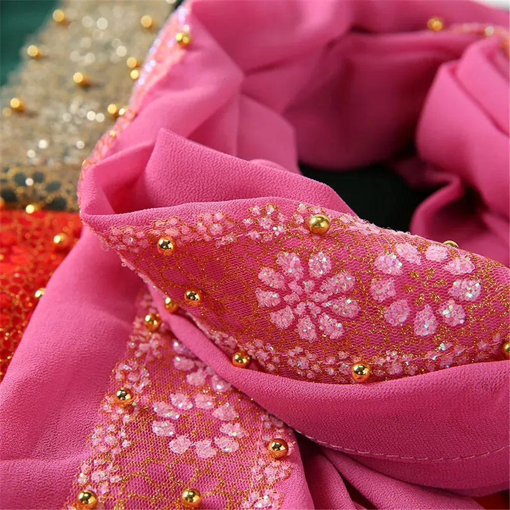 Lace Chiffon Hijab Scarf for Women, Islamic Headscarf, Female Muslim ...