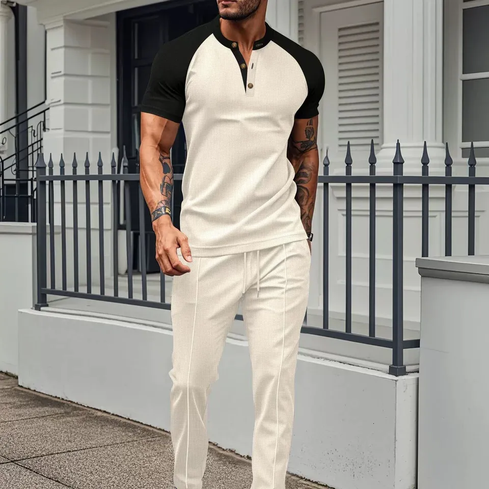 Men's Suit Europe and The United States 2025 Summer Color Match Casual ...