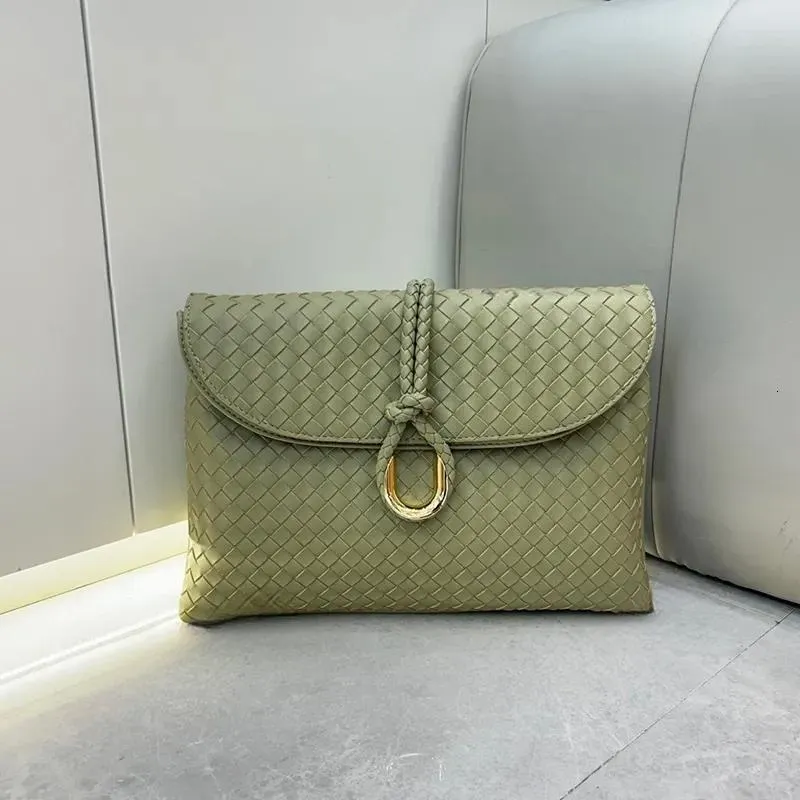 Double Clamshell Weave Clutch Bag: Designer Crossbody, Braided Rope ...