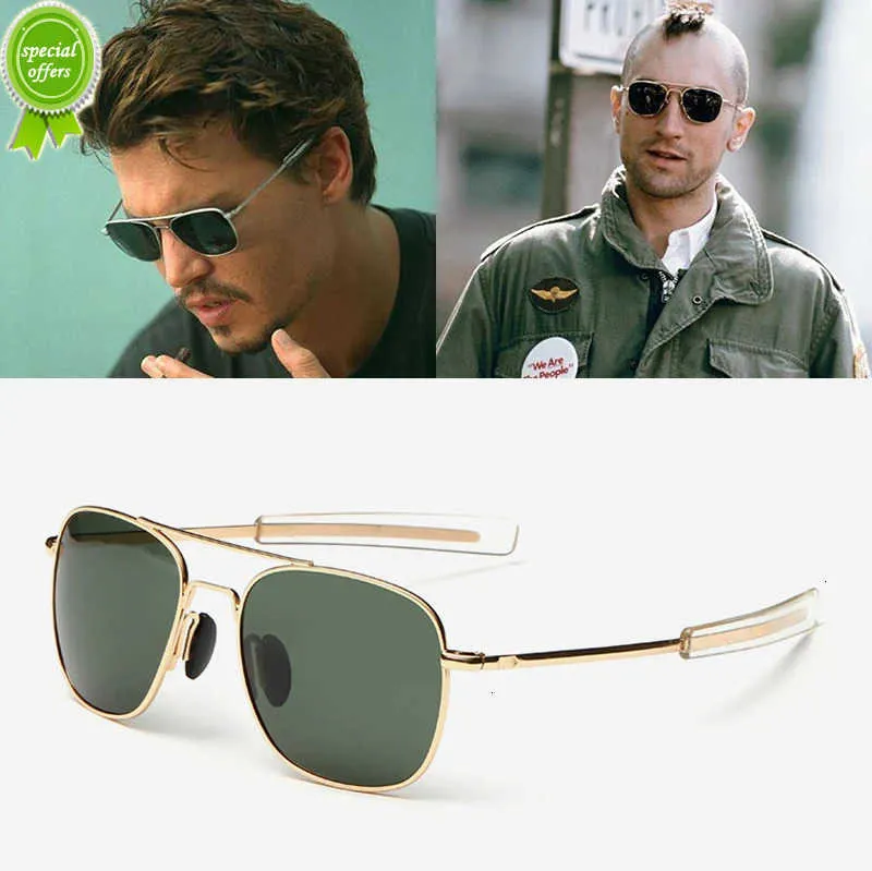 Fashion Men's Army Aviation Style Polarized Sunglasses Driving Sun ...