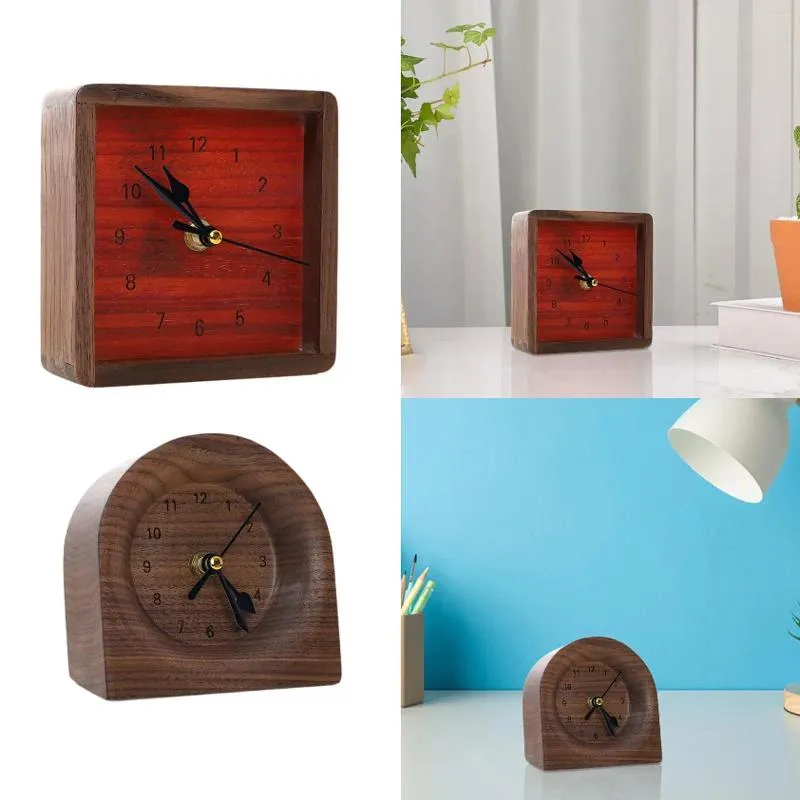 Modern Multipurpose Wooden Tabletop Clock Creative Festival Gift For ...