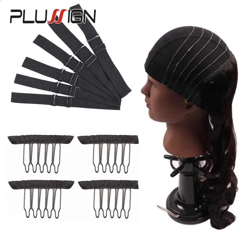 Dome Wig Cap Set For Wig Making: Mesh Caps With Adjustable Elastic Band ...