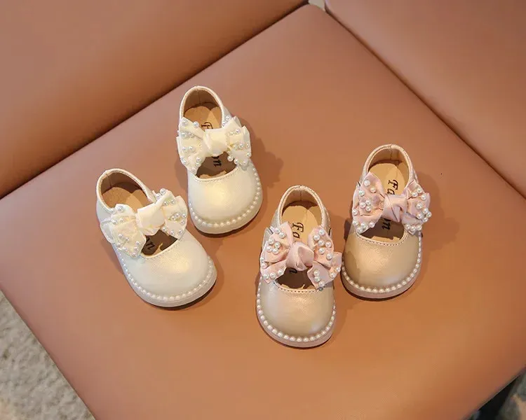 Baby Girls' Big Bow Flower Wedding Party Dress Shoes Low Heel Princess ...
