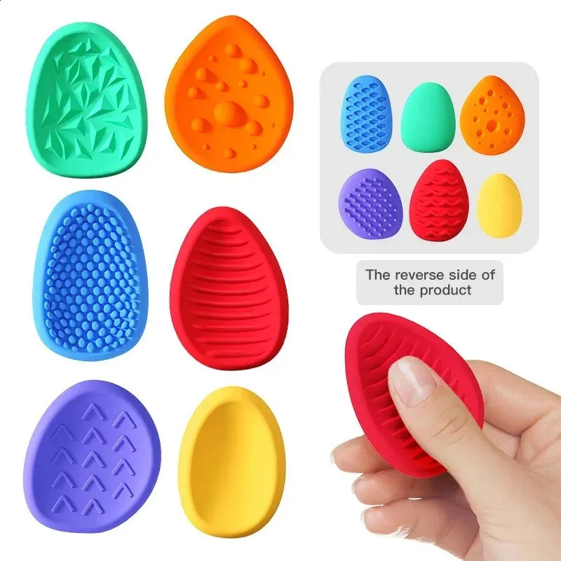 2025 Fidget Toys Adults Sensory Silicone Stone 6 Pack Textured For Autism Kids Calming Down ...