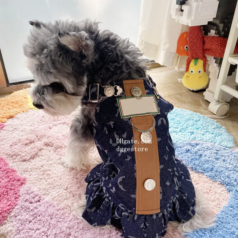 Designer Dog Denim Dress, Luxury Puppy Overall Dress... From Dggestore ...