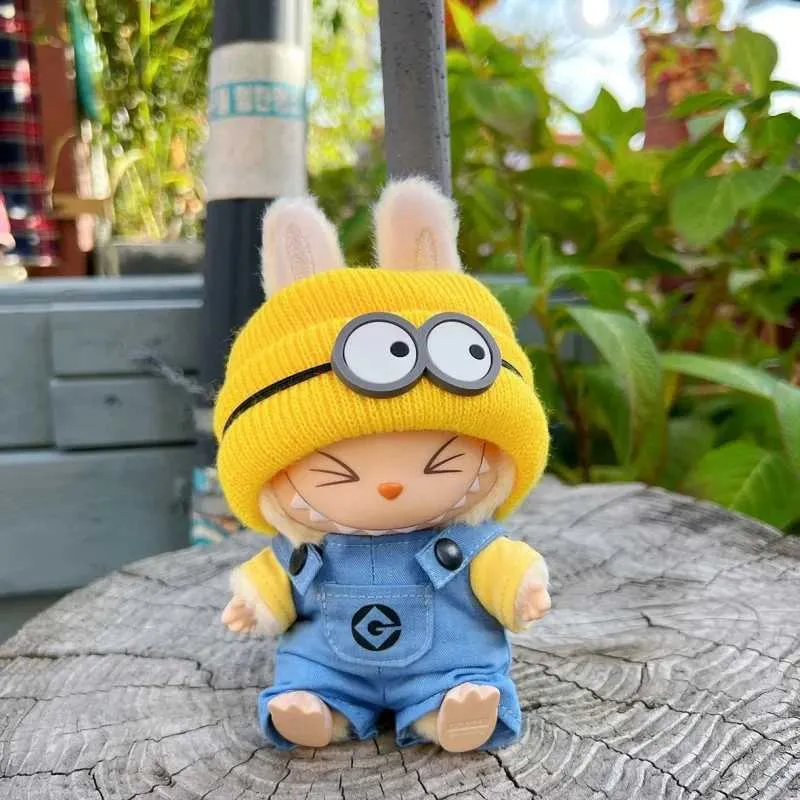 Labubu Clothing: 15cm Sitting Doll Clothes Sun Wukong & Minions Vinyl ...