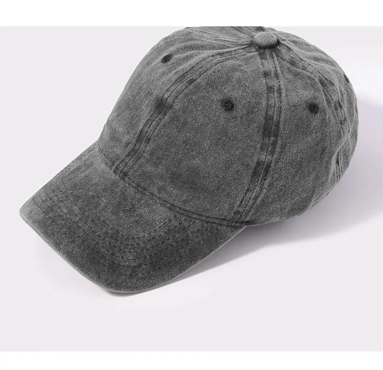 Baseball Cap Womens Retro Washed Cotton Soft Top Denim Fabric Dad ...
