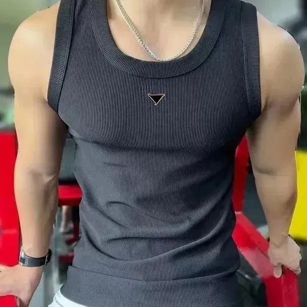 Cotton Men's Oversized Sleeveless Muscle Tank Shirt Solid Color ...