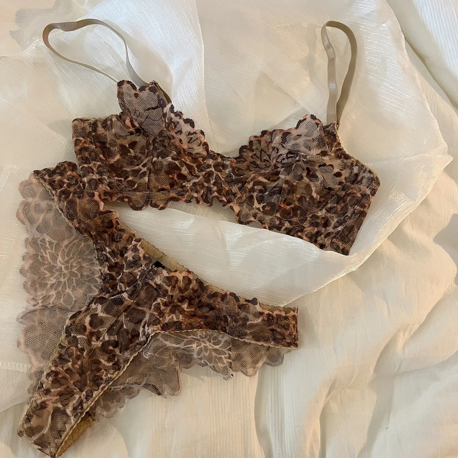 French Sexy Slim Leopard Print Transparent Lingerie... From Babala3 ...