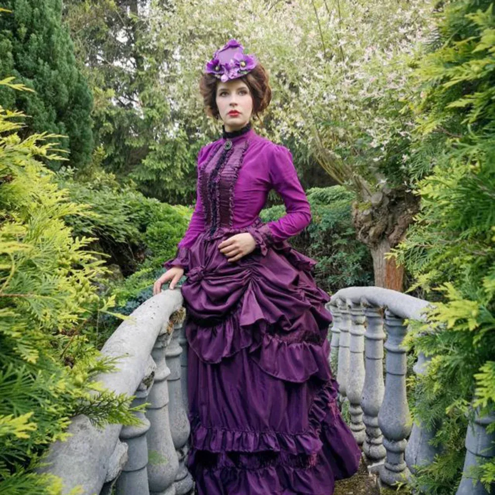 Victorian Victorian Purple Steampunk Prom Dress With... From ...