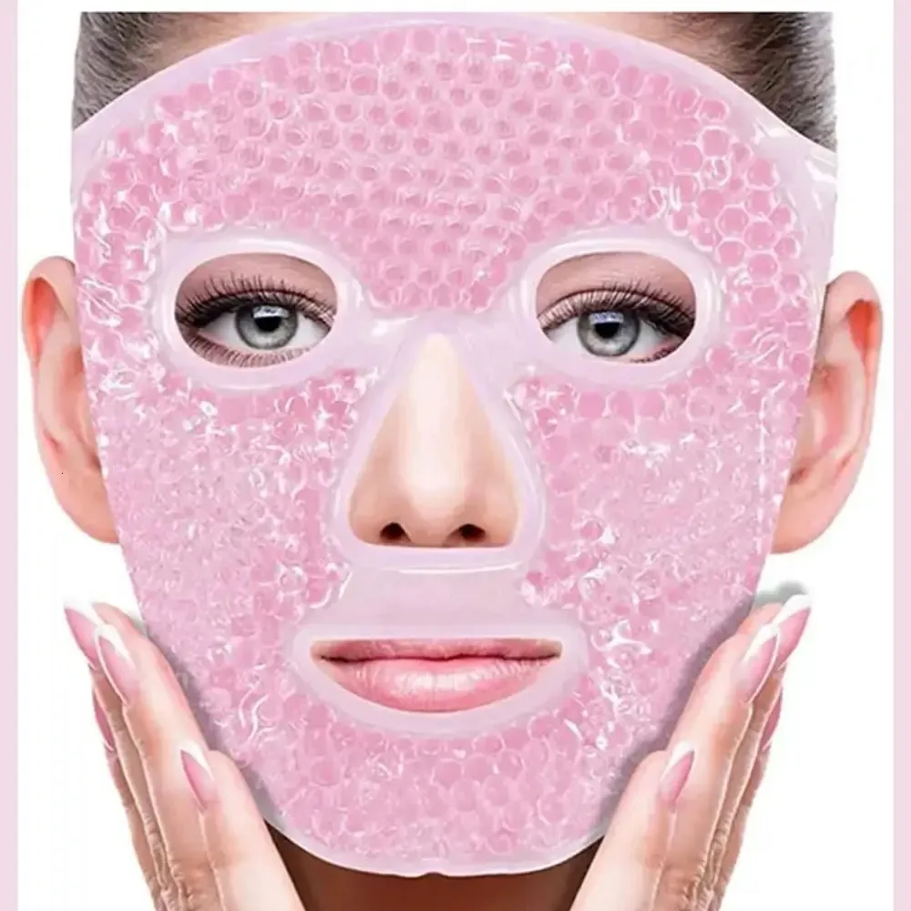 Full Face Massage Ice Compress Reusable Hot and Cold Facial Massager ...