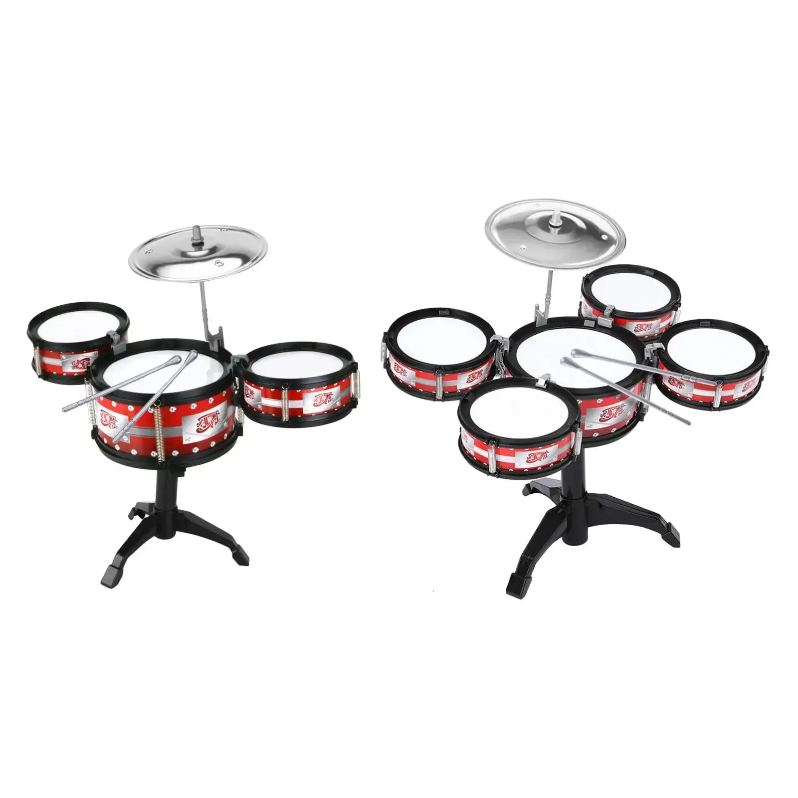 Kids Drum Set - Preschool Jazz Drums with Cymbals & Percussion Toys ...
