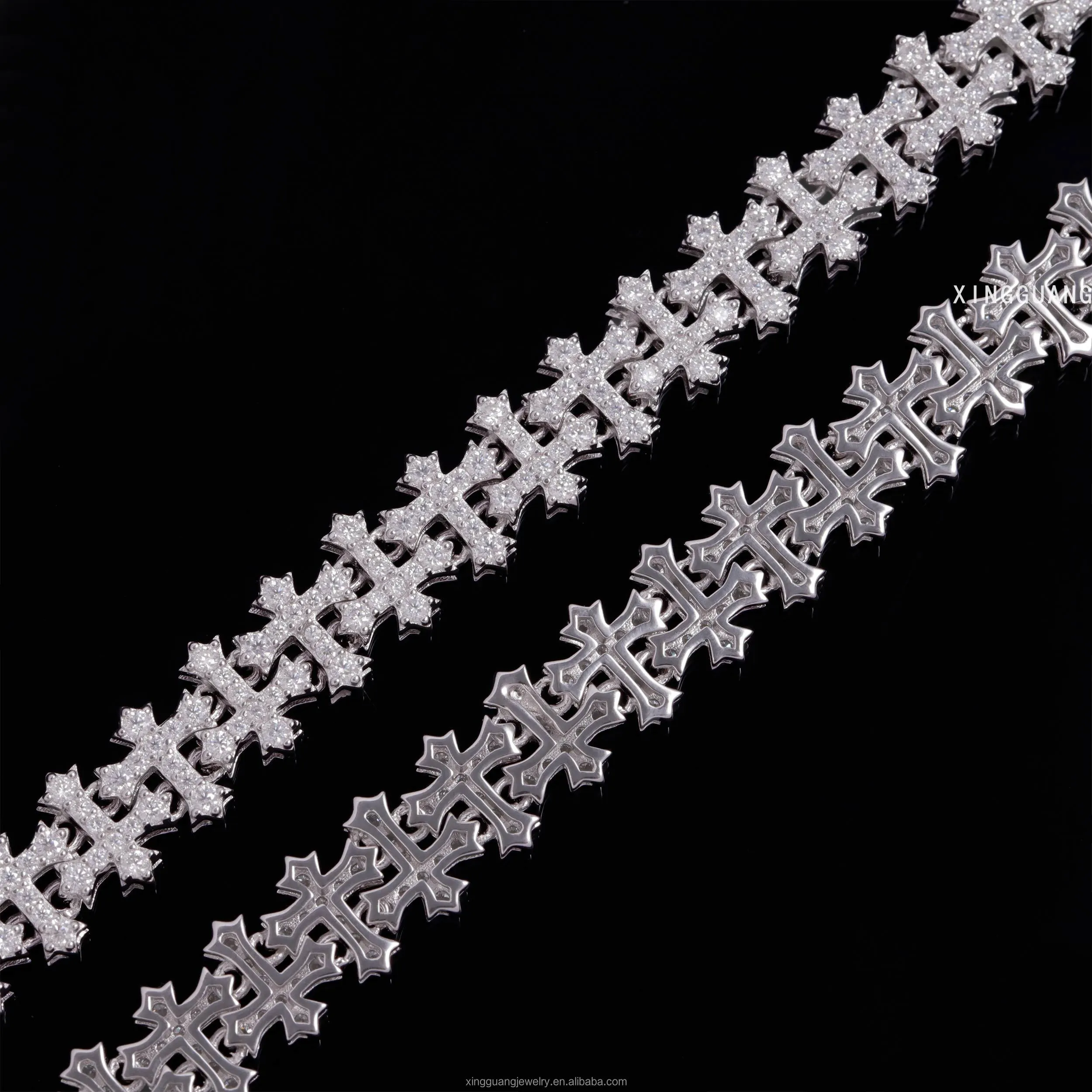 New Design S925 Silver Moissanite Bracelet: Iced Out VVS Moissanite ...