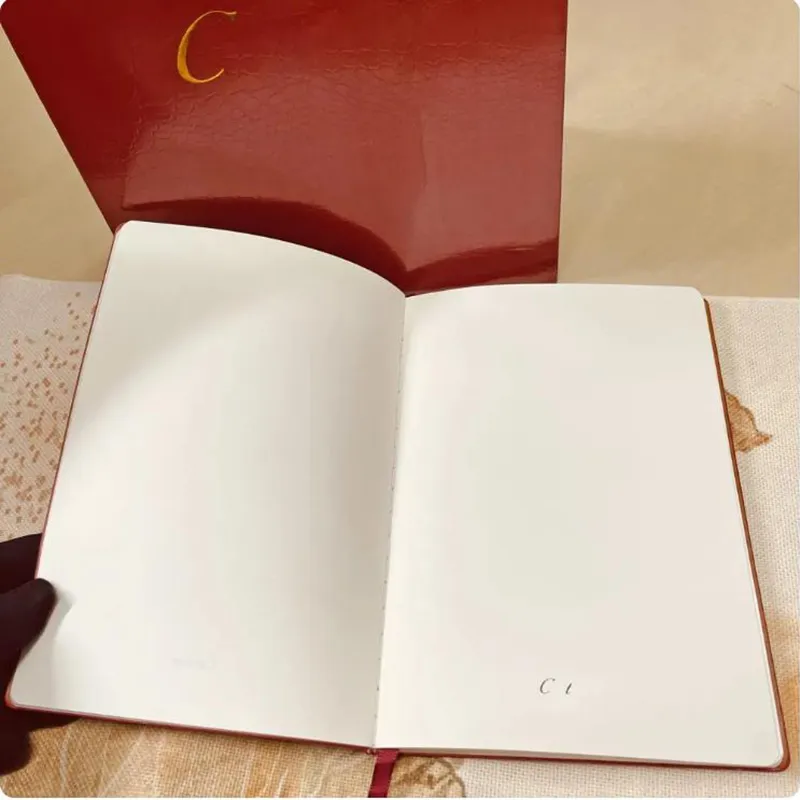 CT Luxury A5 Leather Notebook Red Cover, 70g Quality Lined Paper ...