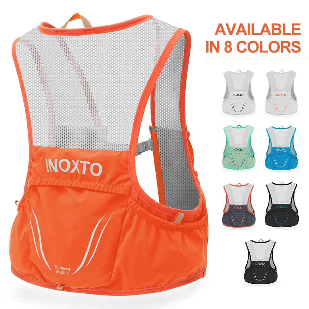 Lightweight Hydration Pack Running Backpack INOXTO 2.5L Hydration Vest ...