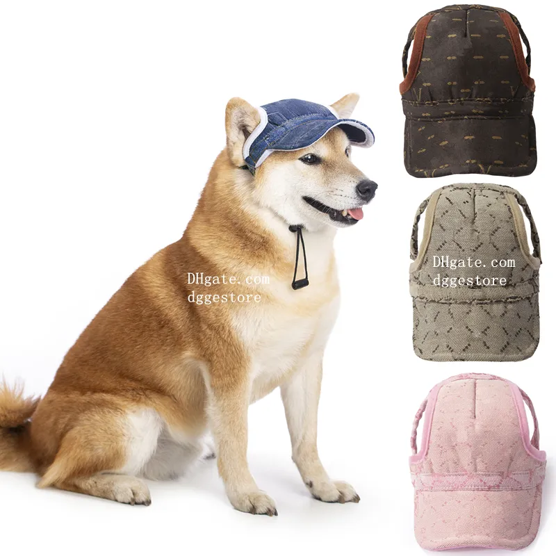 Dog Baseball Cap Designer Pet Sun Hat With Ear Holes, Adjustable Summer ...