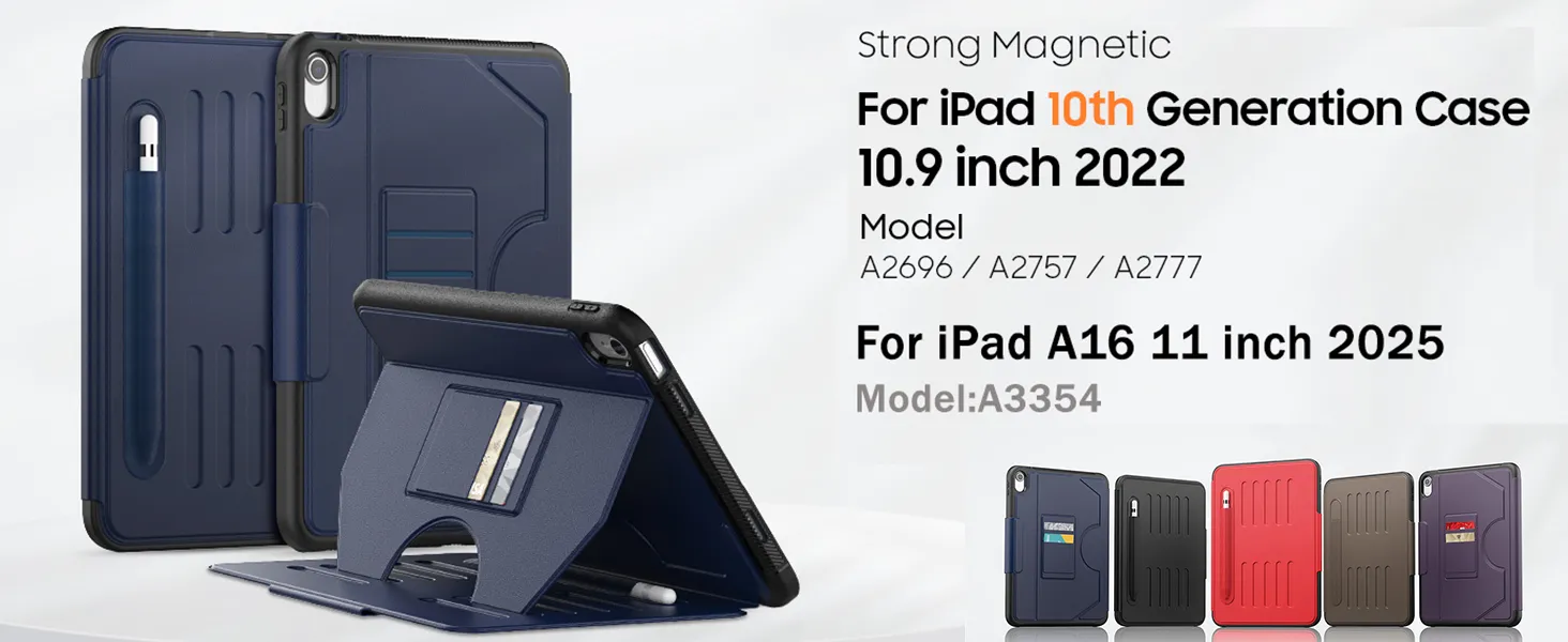 Magnet Smart Case for Apple iPad 10th Generation 10.9 inch PU Leather ...