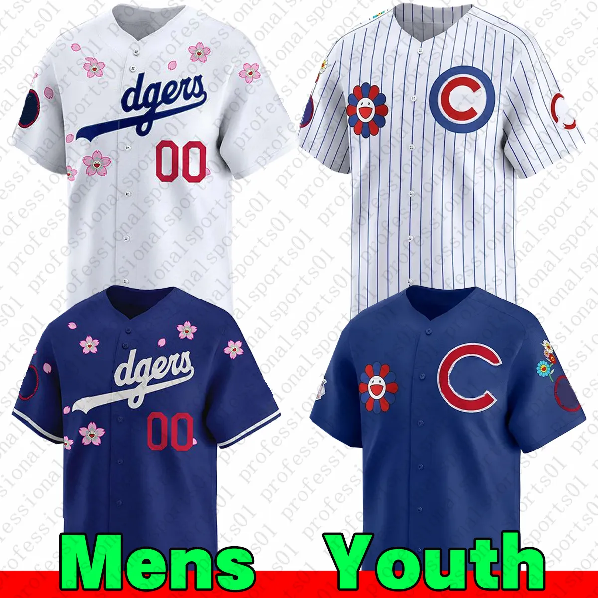 #17 Shohei Ohtani #18 Yoshinobu Yamamoto Dodgers Cubs Murakami Jersey ...