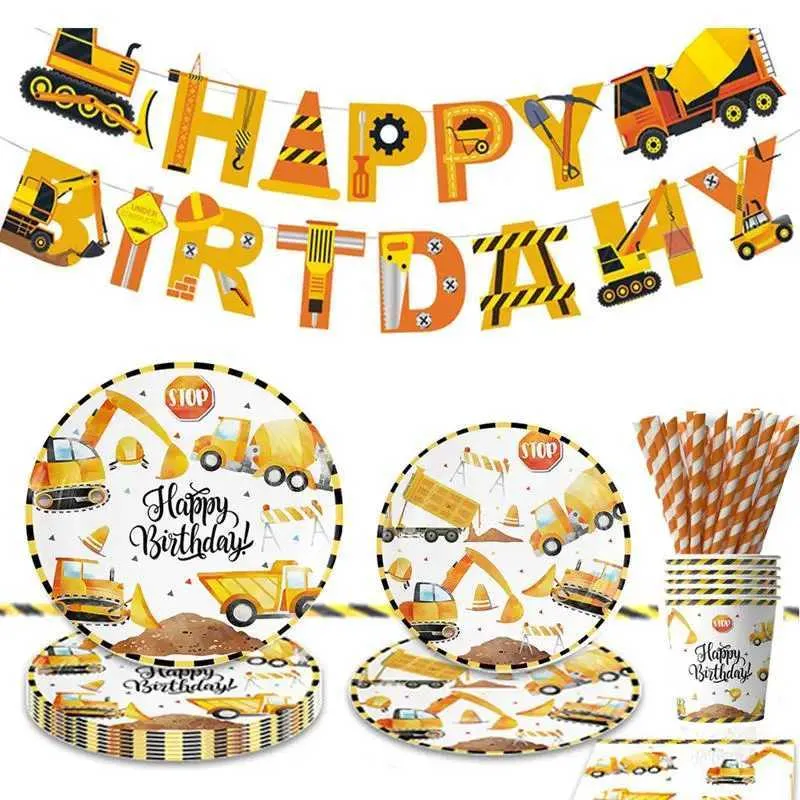 Excavator Trucks Party Supplies Construction Theme... From Time ...