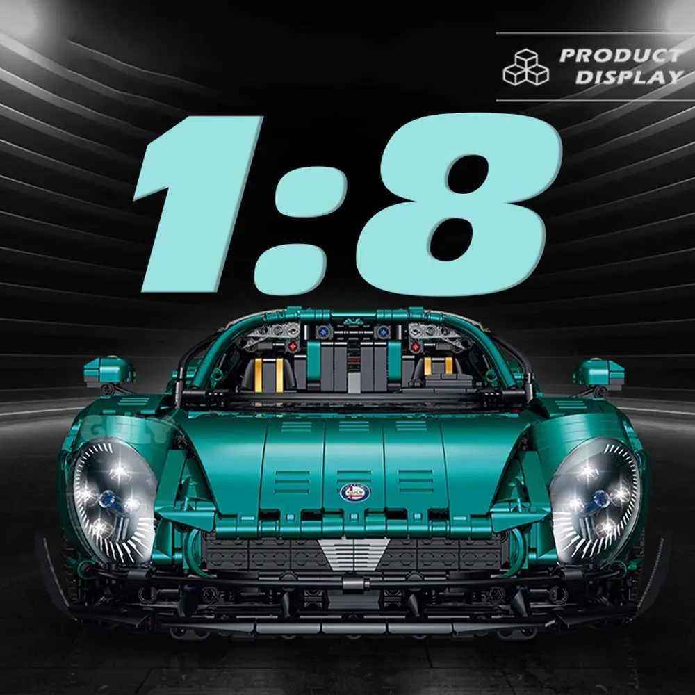 Supercar RACEFORGE Building Blocks Technical Bricks Car Model Kit, High ...