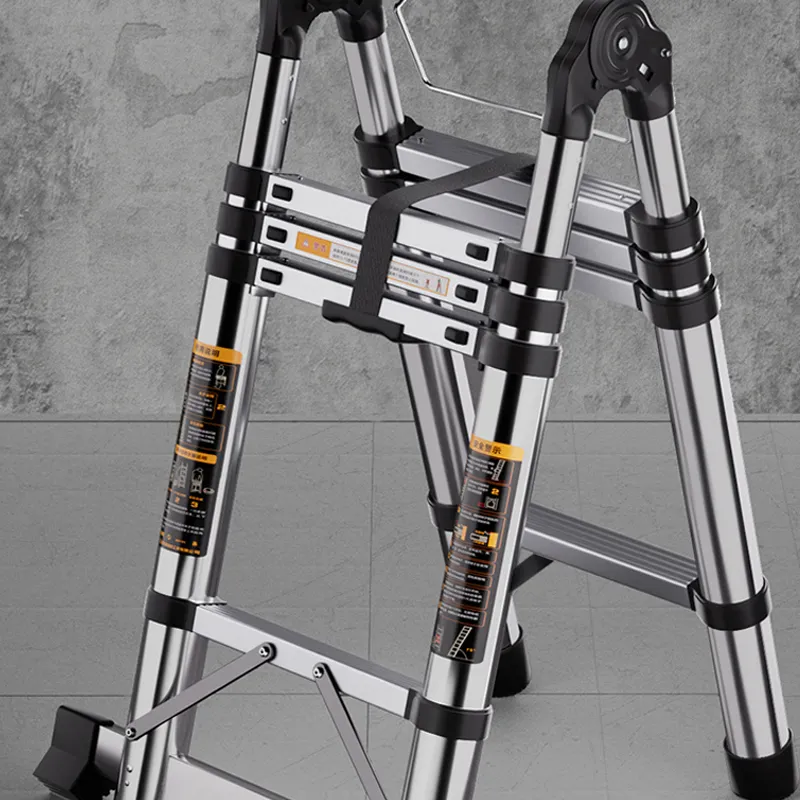 Aluminum Folding Ladder Arashi Series Height Adjustable Home Ladder For ...