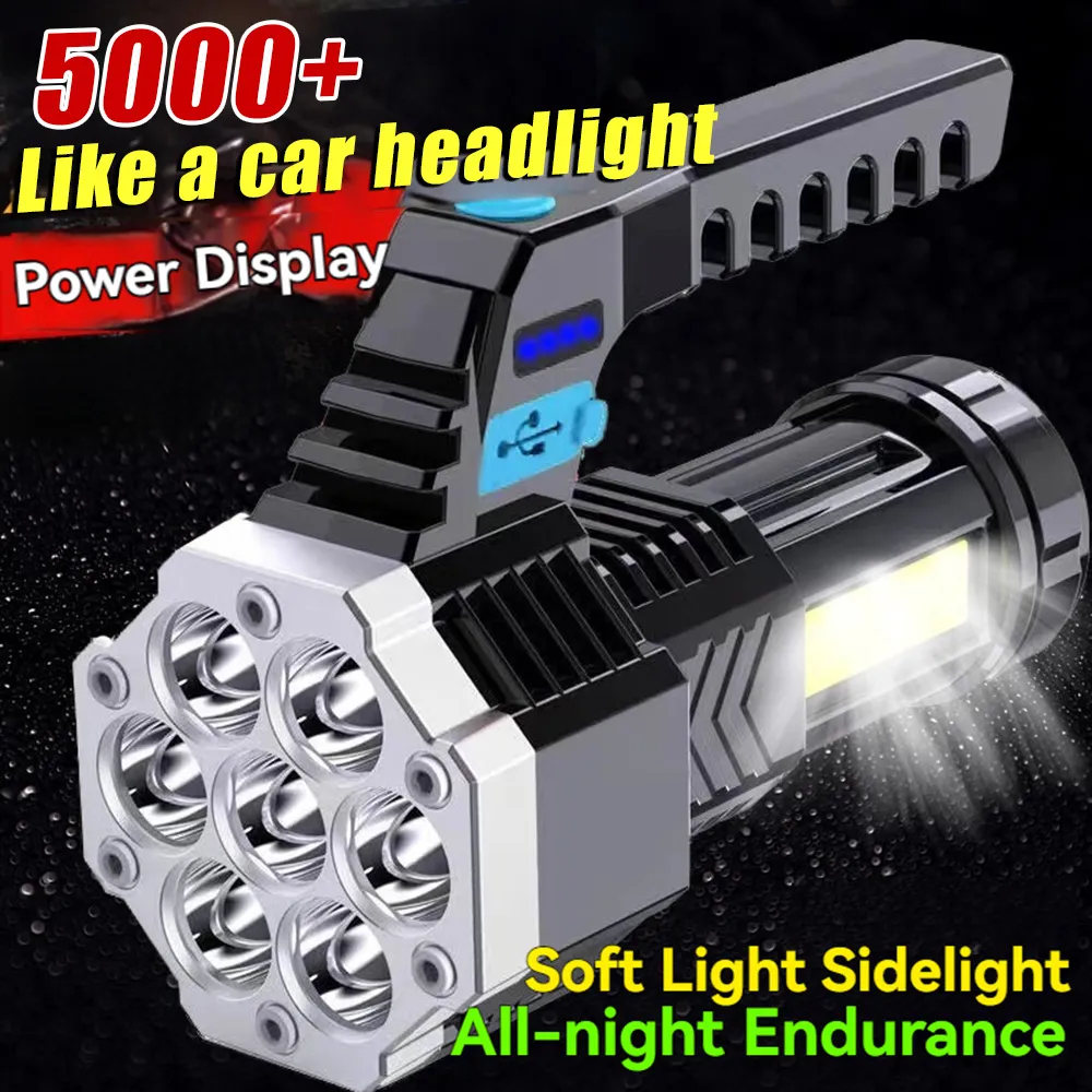 Lantern Flashlights Tactical LED Torch: High Power 7LED Portable ...