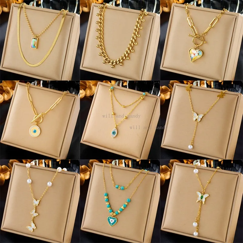 Designer Heart Eye Butterlfy Pendant Pearl Pendant Necklace With Non ...