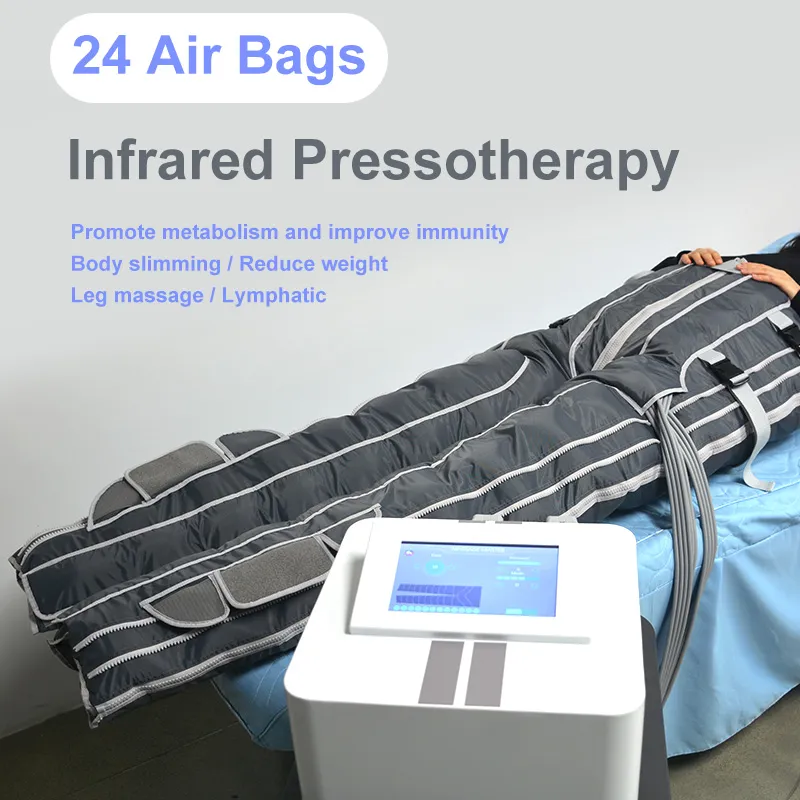 Lymph Drainage Therapy Machine: 24 Air Bag Leg Compression Recovery ...