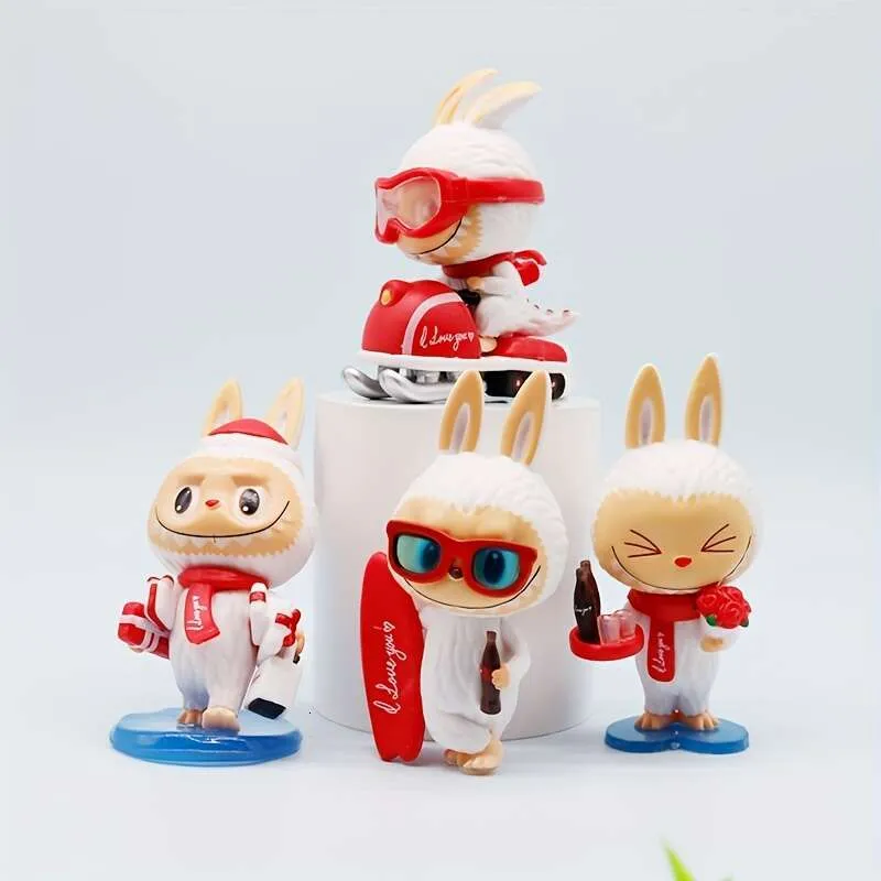 Labubu Series PVC Figures: Cute Anime/Cartoon Beverage-Themed Desk ...