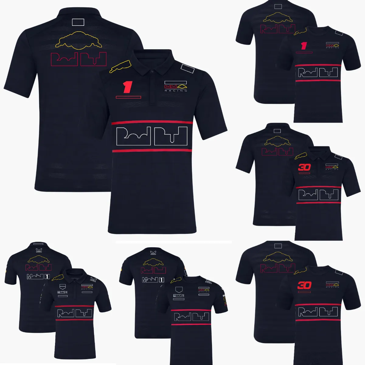 Ferrari F1 Apparel Men's Racing T Shirt 2025 Formula 1 Team Polo Jersey ...
