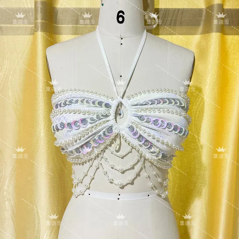 Womens Mermaid Bathing Suit Handmade Swimwear: Pearl Beaded Sequin ...