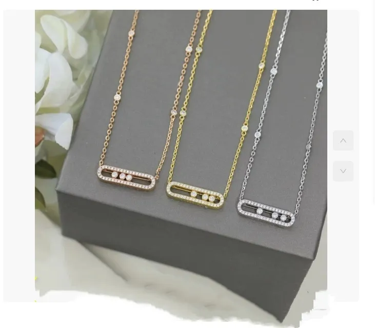 Designer Three Diamond Sliding Necklace For Women ... From Cpy123, $17. ...