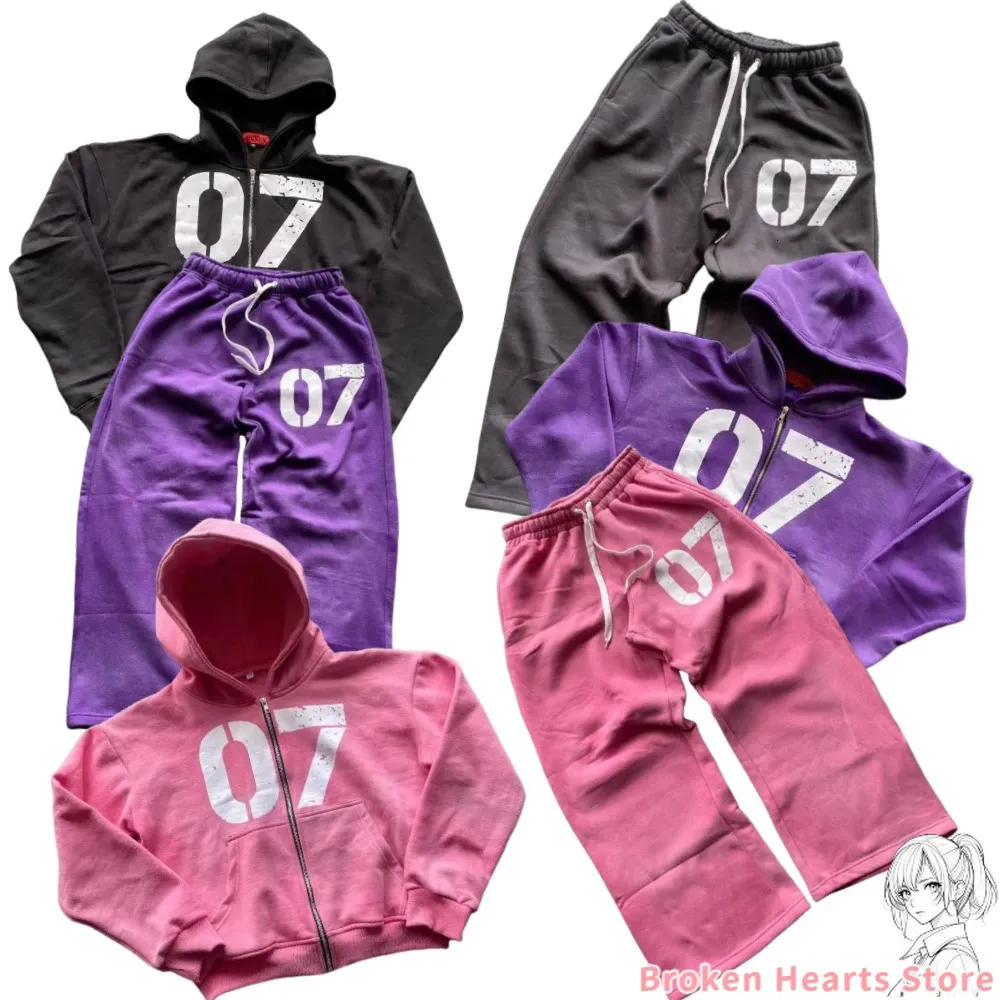 Harajuku Style 2-Piece Set: Digital Print Hoodie & Pants - Casual ...