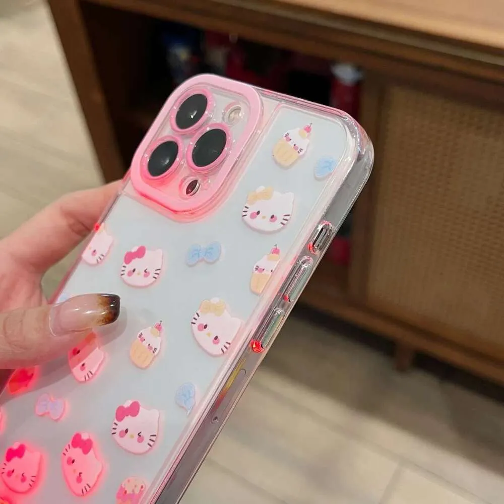 Fashion Luminous Call Light Up Flash Cute Kitty Party Cat Shockproof ...