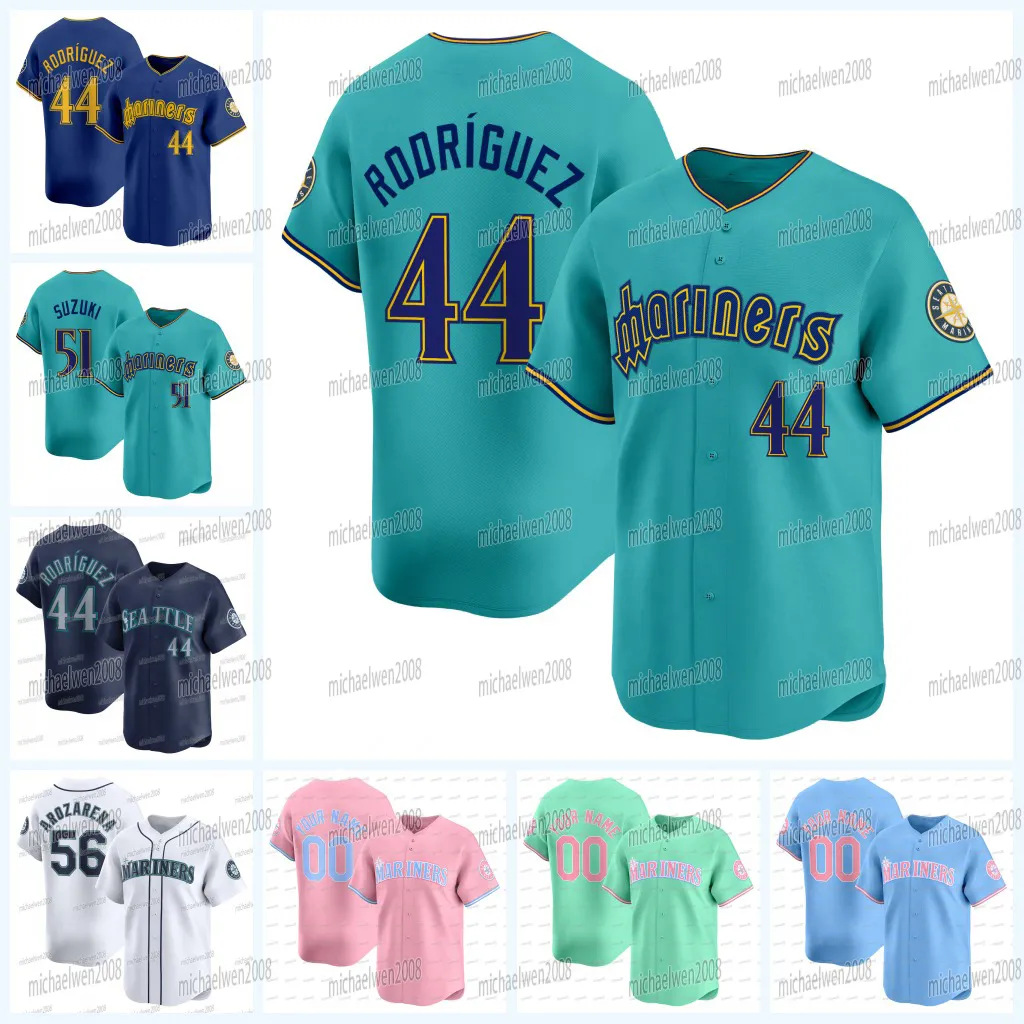 Mariners Custom Baseball Tees 56 Randy Arozarena, 2025 Seattles ...