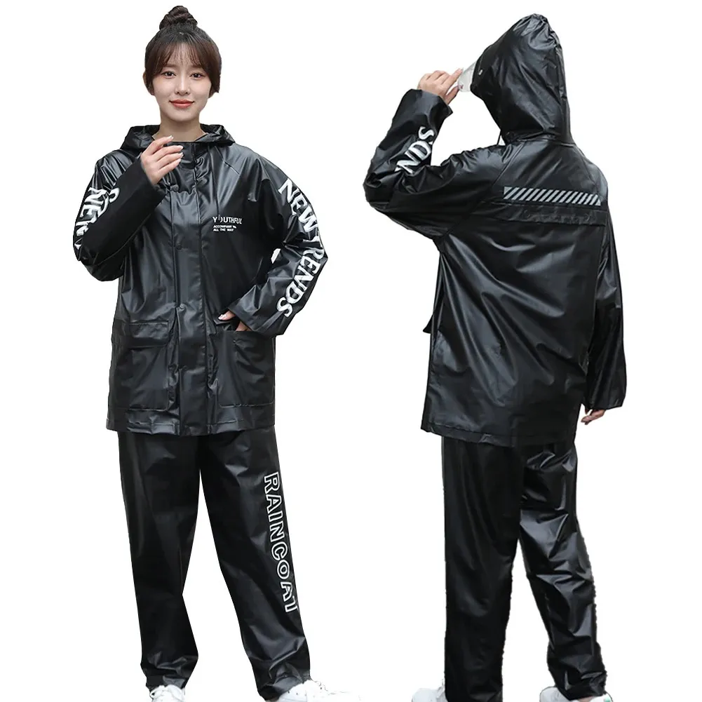 Waterproof Full Body Raincoat Pants And Jacket With Hood For Fishing ...