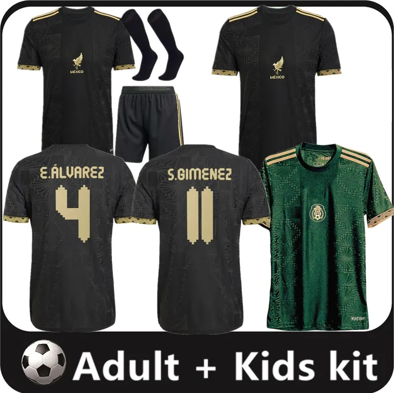 Golden Cup Mexico Black Soccer Kits Player Uniforms For Fans Featuring ...
