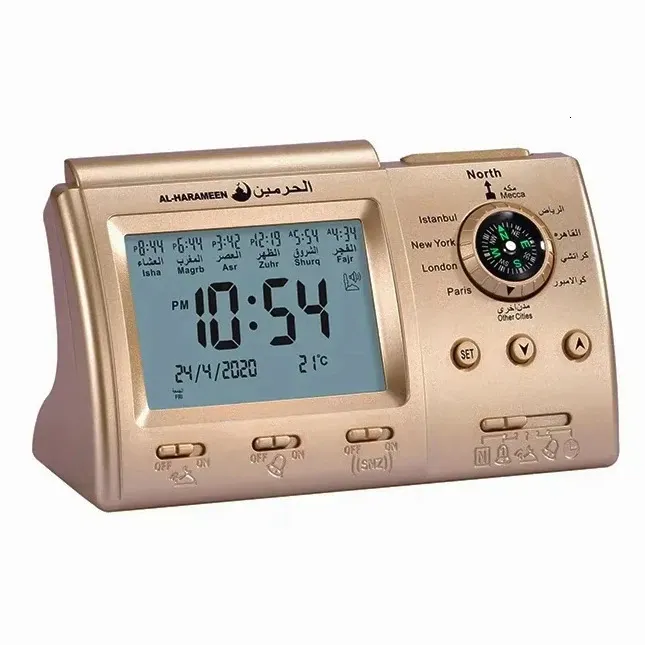 LED Digital Azan Alarm Clock 6 Am With Prayer Reminder And Temperature ...