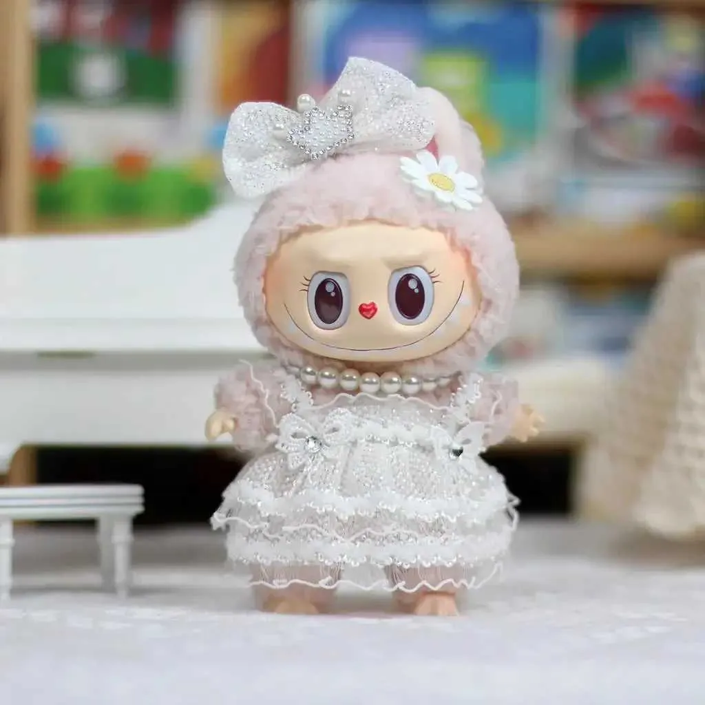 Mini Plush Doll Clothes Outfit Accessories: Flower Shirt, Leather ...