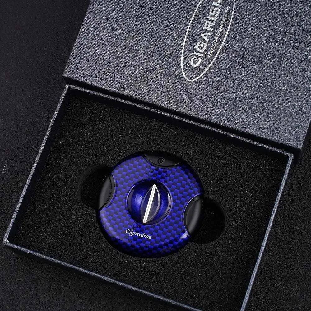 Carbon Fiber Cigar V Cut Semi Automatic Round Cigar Clipper Cigar V ...
