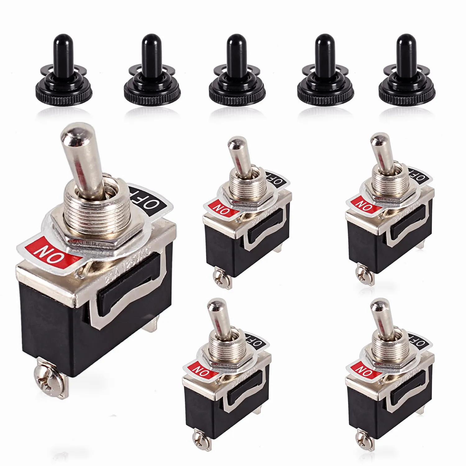 Heavy Duty Rocker Toggle Switch 16A 250V AC, DPST, 2 Position, 4 Pin ON ...